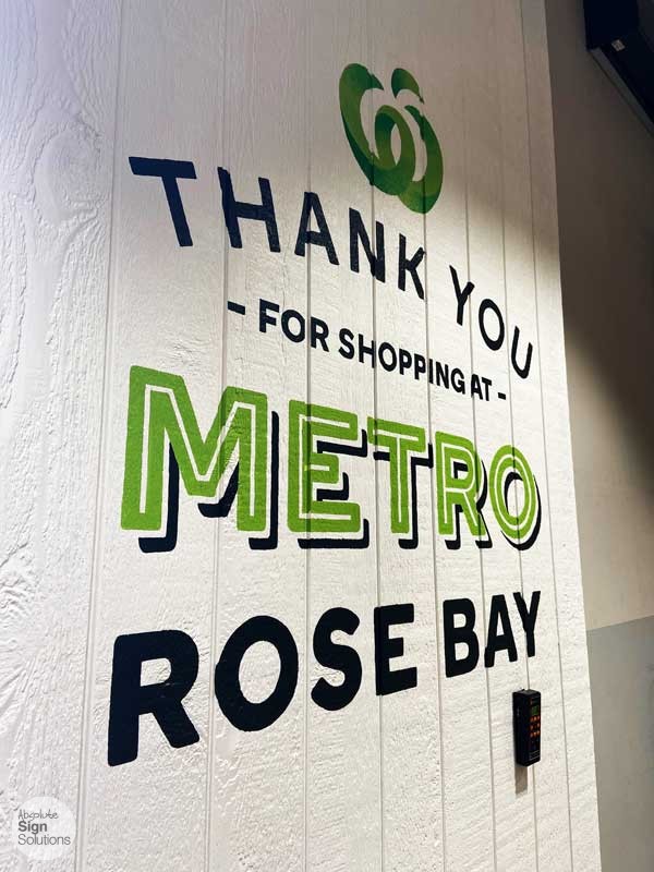 Hand painted wall signs for businesses - Northern Beaches